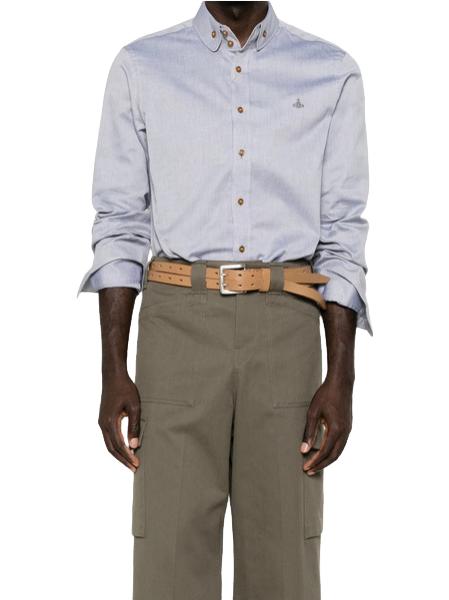 VIVIENNE WESTWOOD Orb-embroidered button-down shirt